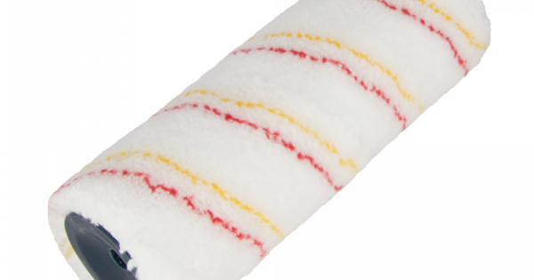 Microfiber roller red/yellow stripe Ø 44mm, 25 cm
