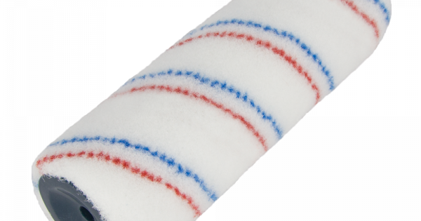 Nylon roller blue/red stripe Ø 44mm, 25 cm